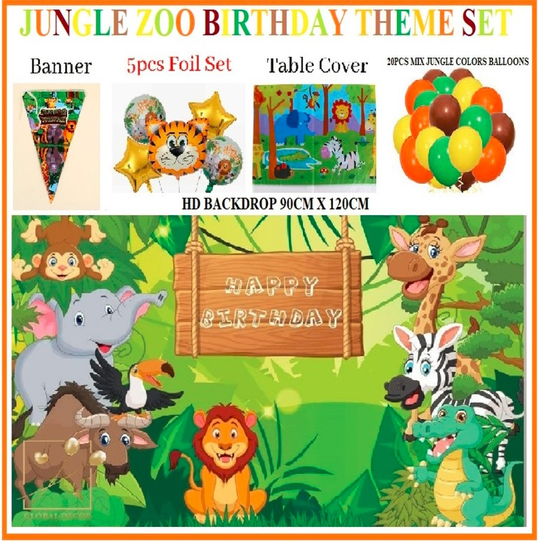 Jungle Theme Birthday / Jungle theme birthday decoration / Jungle theme ...