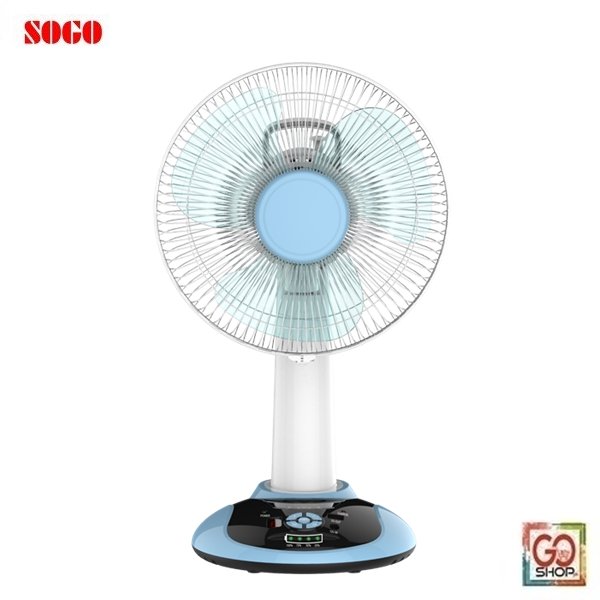 Sogo Rechargeable Table Fan JPN-630 - Charging Fan 12 Inch Table Top ...