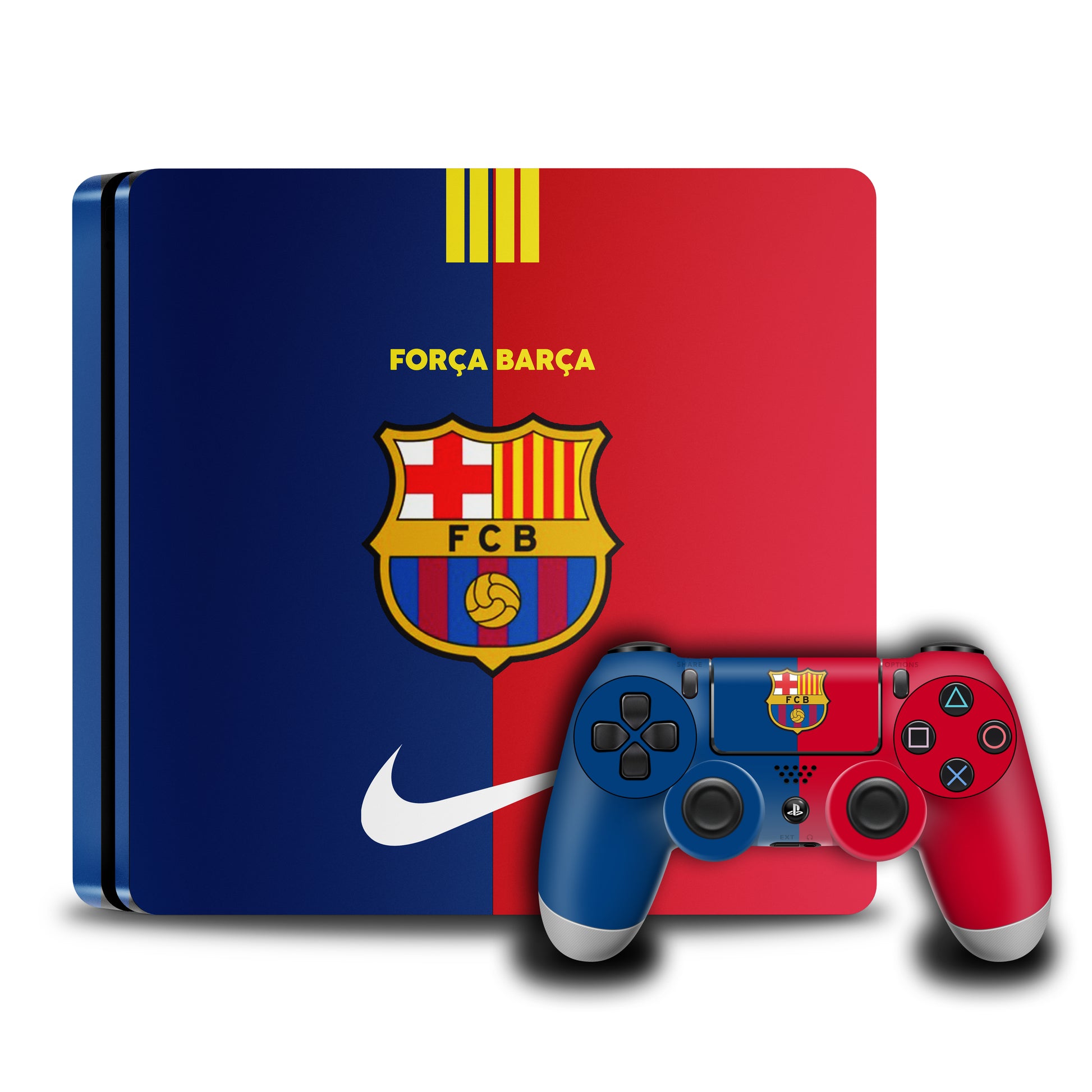 Ps4 Barcelona Console and 2 Controller skins (All PS4 Variants) | Daraz.pk