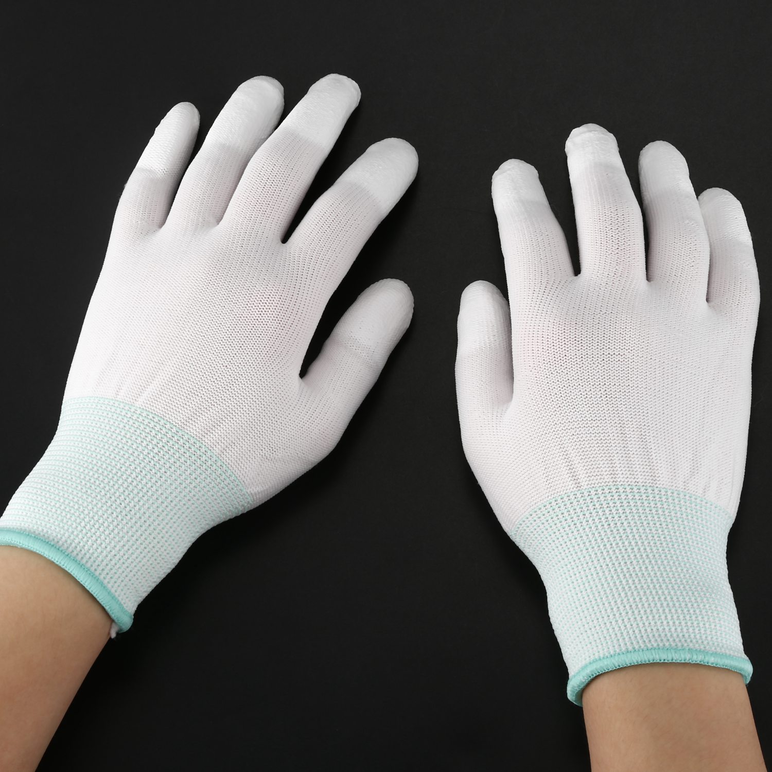 1 Pair ESD PC Computer Working Anti-skid Anti Skid Anti-static White Gloves New | Daraz.pk