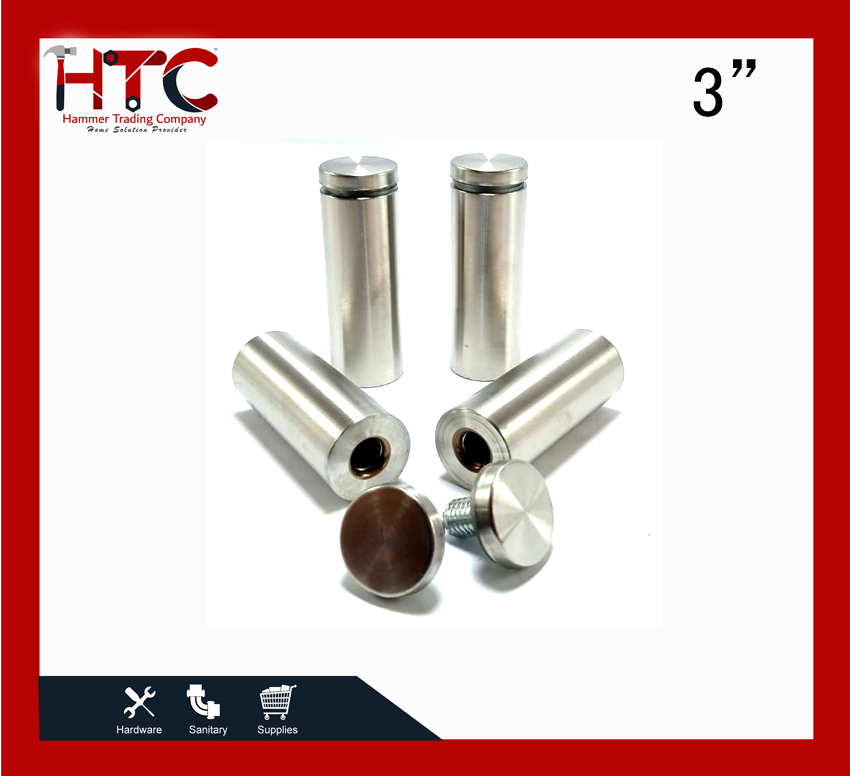 Heavy Duty Glass Wall Mounted Sign Spacer Mirror Glass Screw Stainless ...