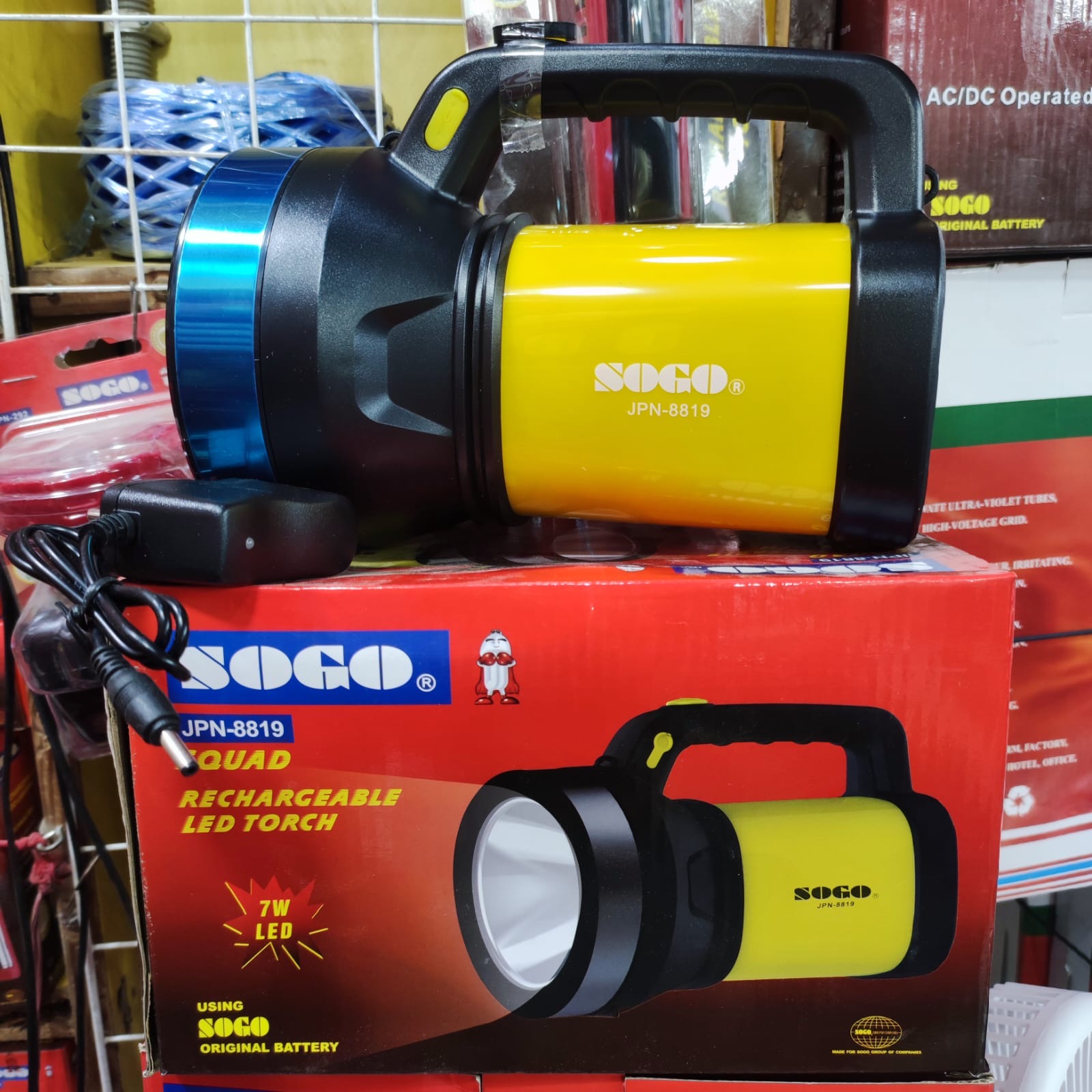 Sogo Rechargeable High Power Squad 7W LED Torch Light (JPN-8819) | Daraz.pk