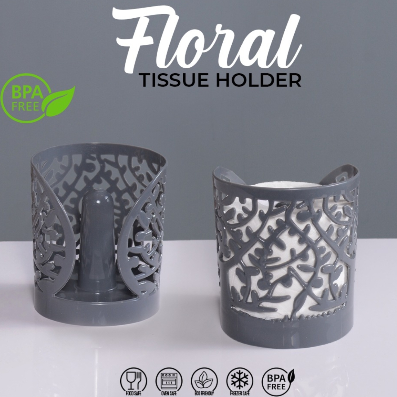 Unique and stylish Floral Round Shape Tissue holder for kitchen living ...