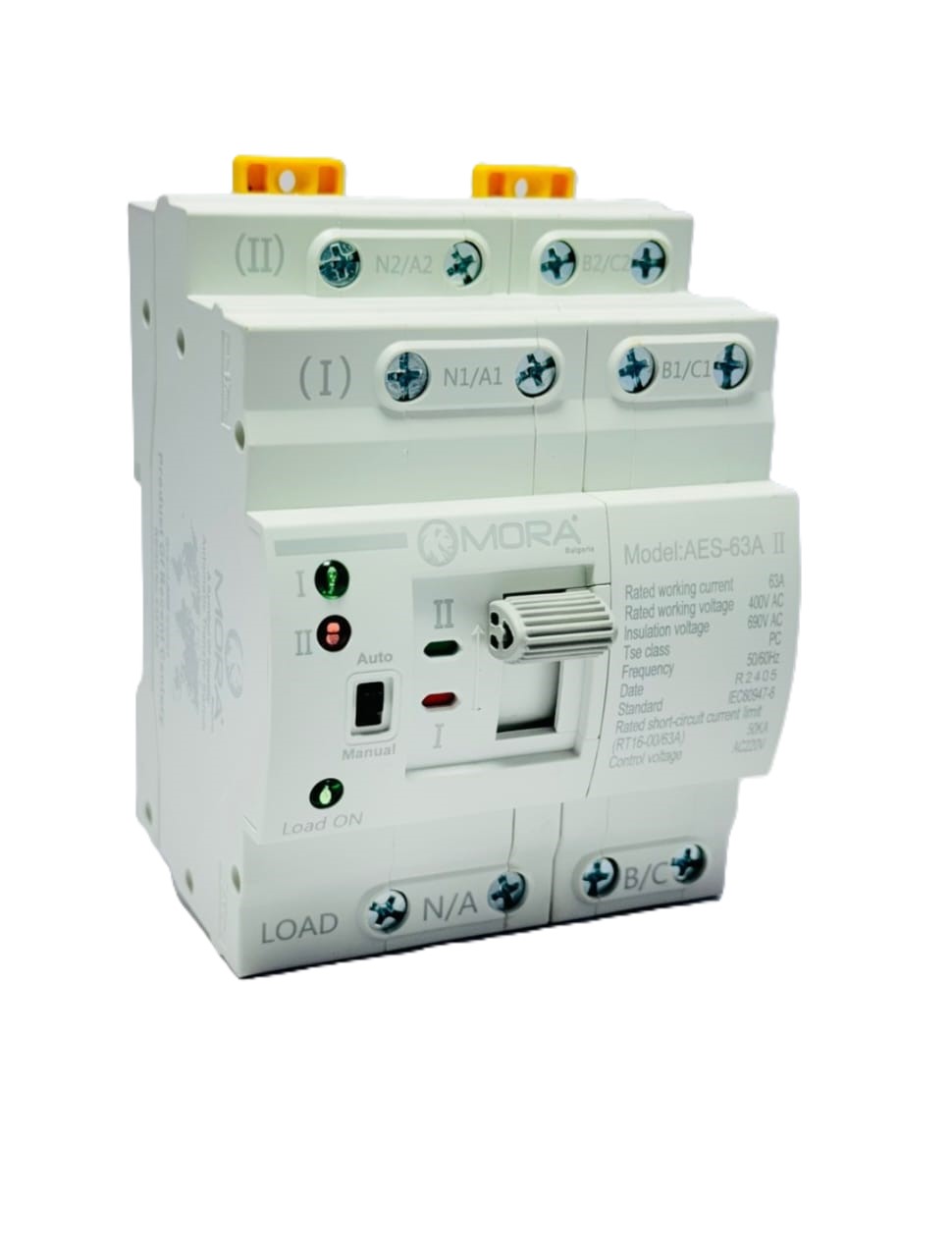 Mora ATS Automatic Transfer Switch 4 pole 125A 3 Phase Din Rail ATS ...