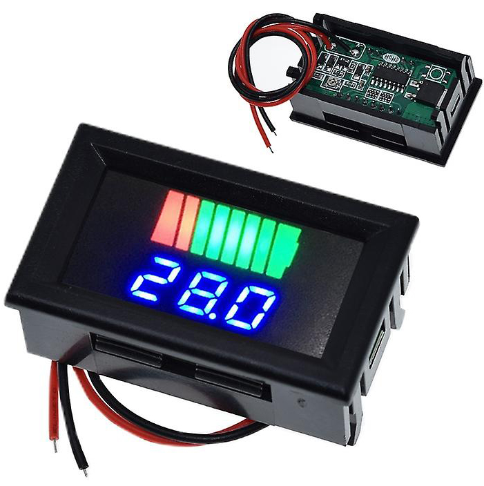 12V to 60V Digital Battery Level Indicator Volte Meter Battery Capacity ...