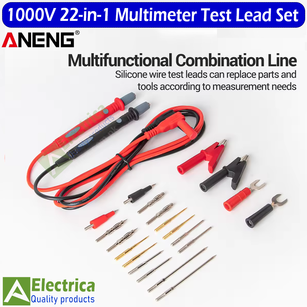 ANENG 22-in-1 Multimeter Test Lead Set 1000V Silicone Insulated Test ...