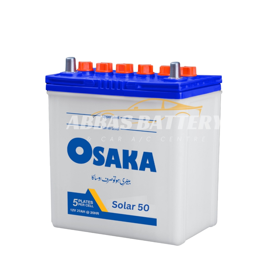 Osaka SOLAR 50 20 AH 5 Plates Osaka Battery (Without Acid) | Daraz.pk