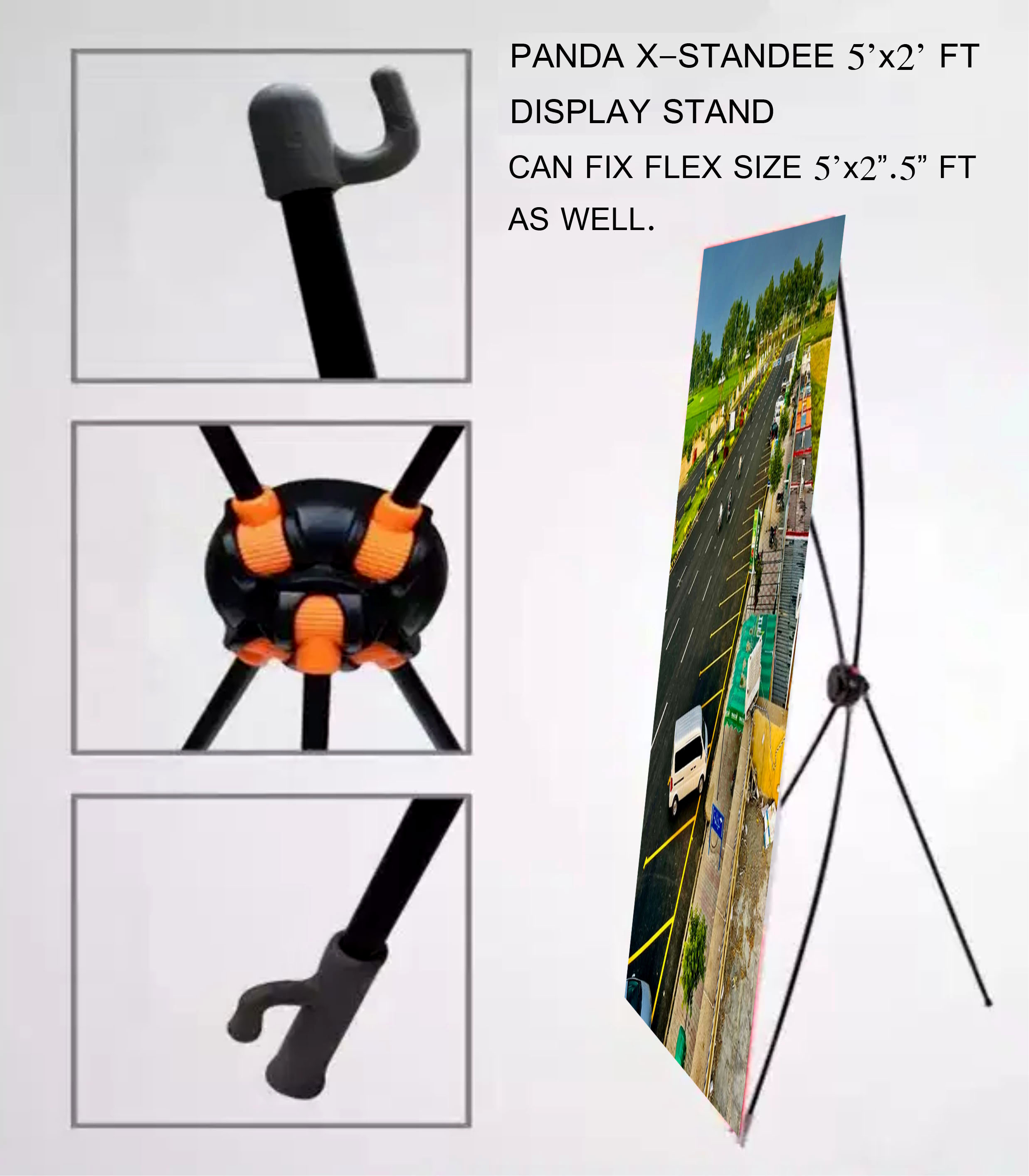 Panda X stand banner Flex Stand / Display Stand 2x5 for Marketing ...