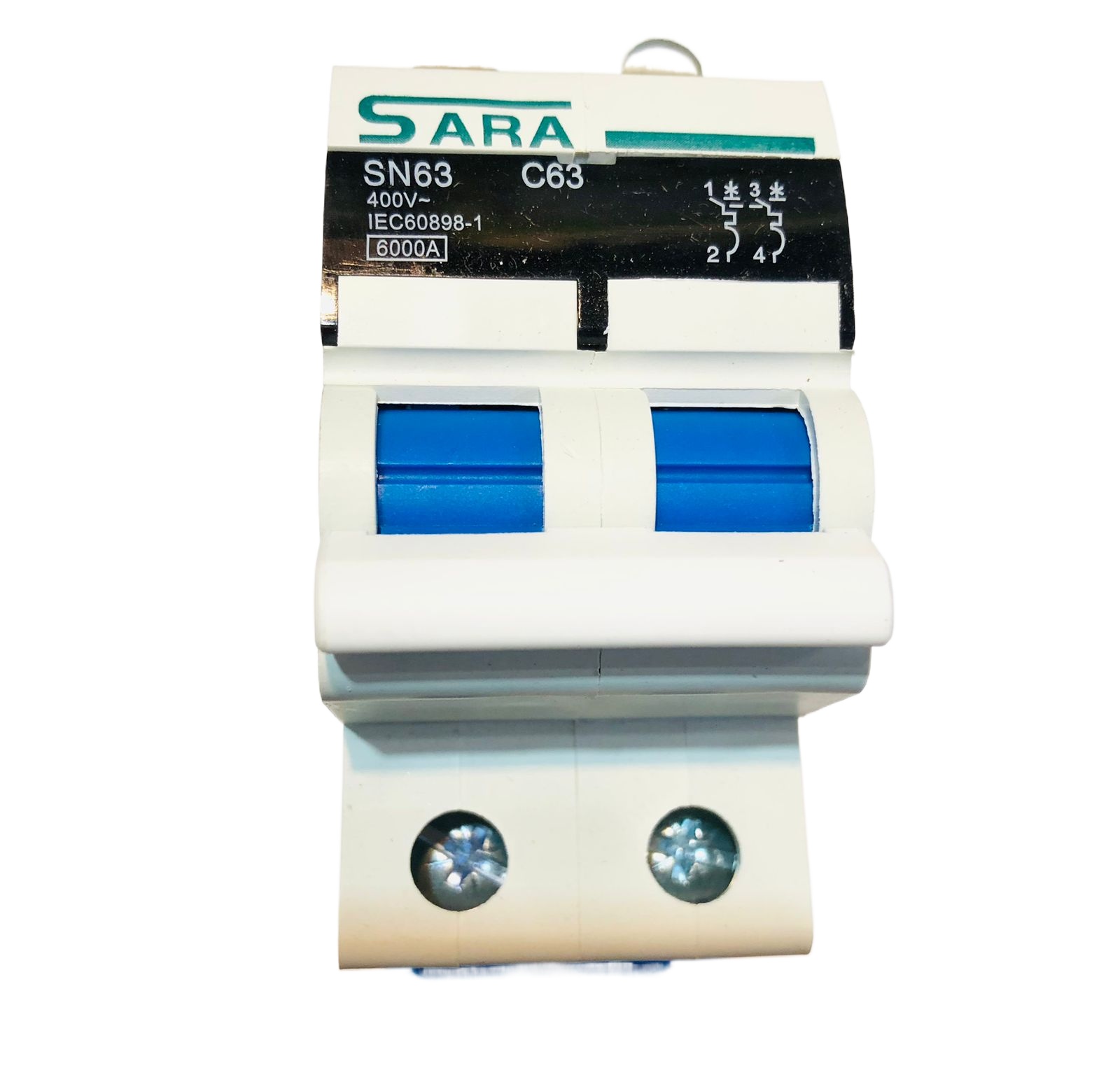 Double Pole Safety Circuit breaker 32A 63A AC By Sara | Daraz.pk