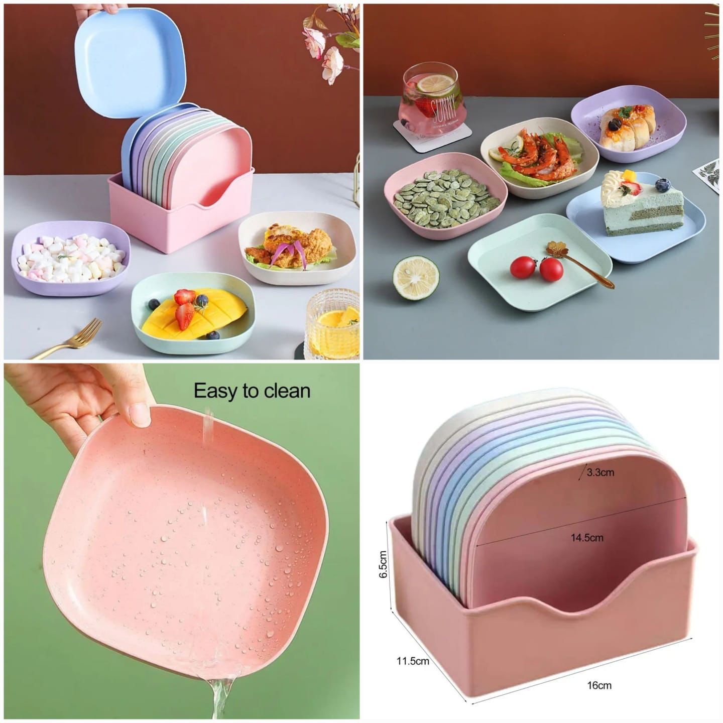 10Pcs Multi-function Spit Bone Plate Set Dish Household Food Grade ...