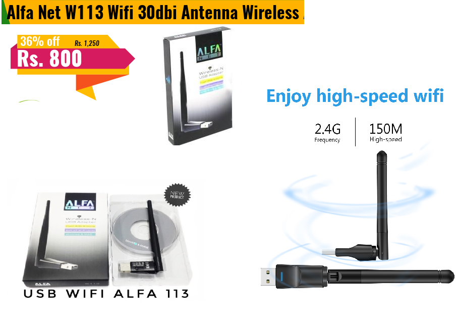 Alfa USB 2.4G Wireless Wi-Fi Catcher Receiver USB 2.0 LAN CARD For ...