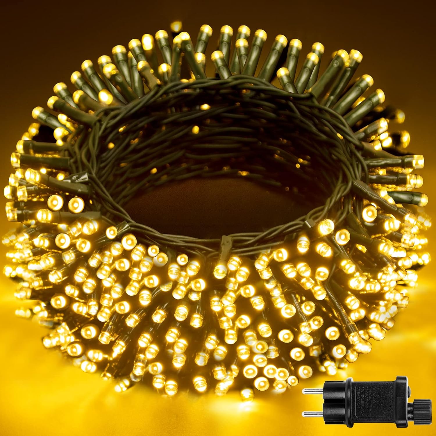 Akasuki LED fairy lights outdoor, 16M 320 LEDs cluster Christmas ...