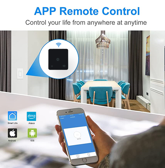 Danecore 8 Gang Smart Touch Switch button, Modern design WIFI switches ...