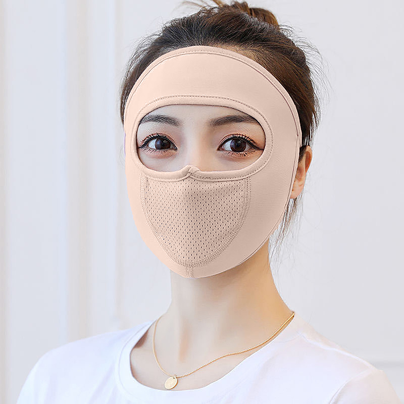 Summer Ice Silk Mask UV Protection Face Cover Sunscreen Veil Face With ...