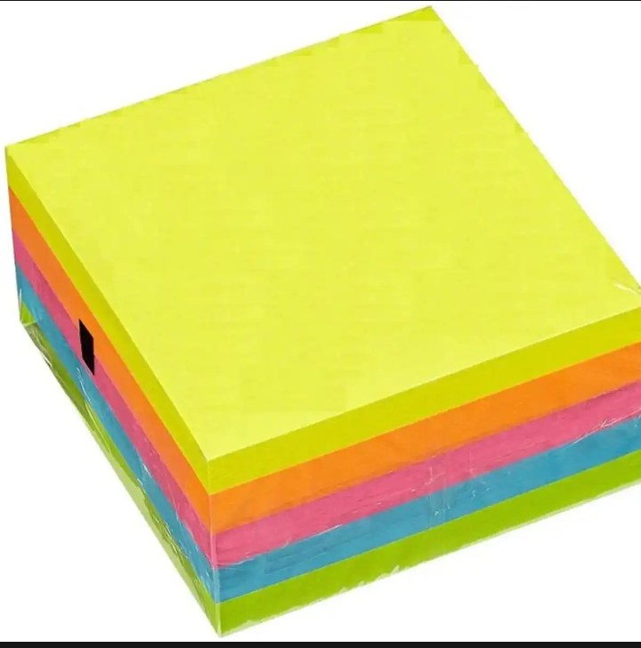 Pack Of 1 & 2 Pack of 200 Sheet - Multicolor Sticky Note Pad 3 X 3 76 X ...