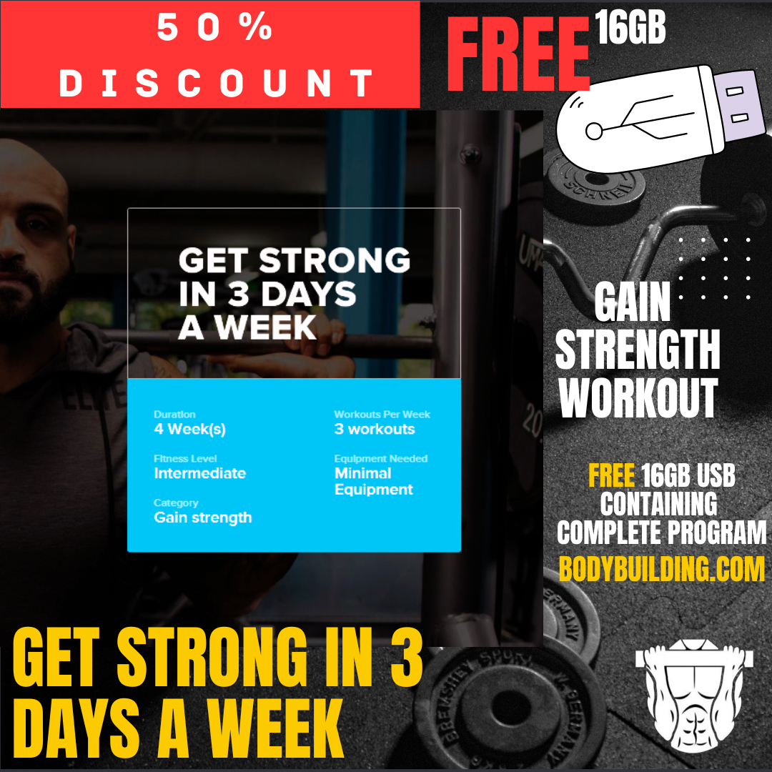 Get Strong in 3 Days a Week (Gain Strength Workout Plan) Fitness ...