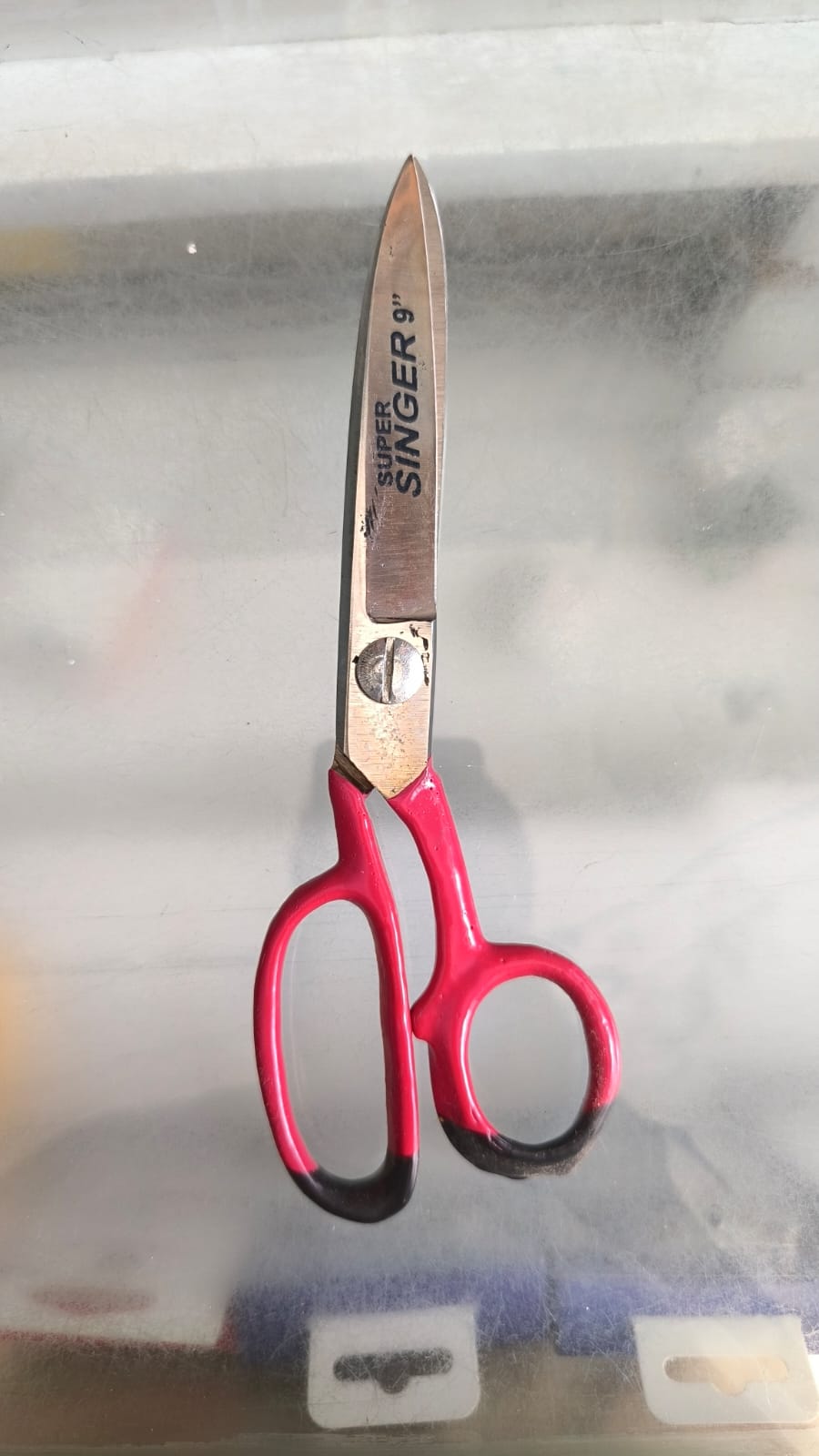 Singer 8/9/10 inchs Red Color Handle Heavy Duty Tailor Scissor(kenchi ...
