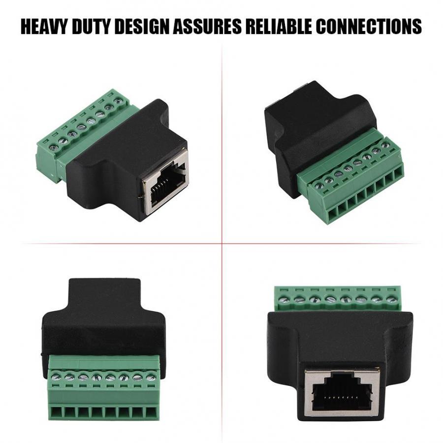 DVR Ethernet Connector RJ45 Female Jack to 8 Pin Screw Terminal ...