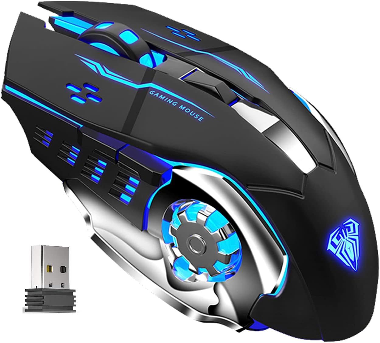 Mouse wireless silent click 7 button RGB 2.4GHz & bluetooth wireless ...