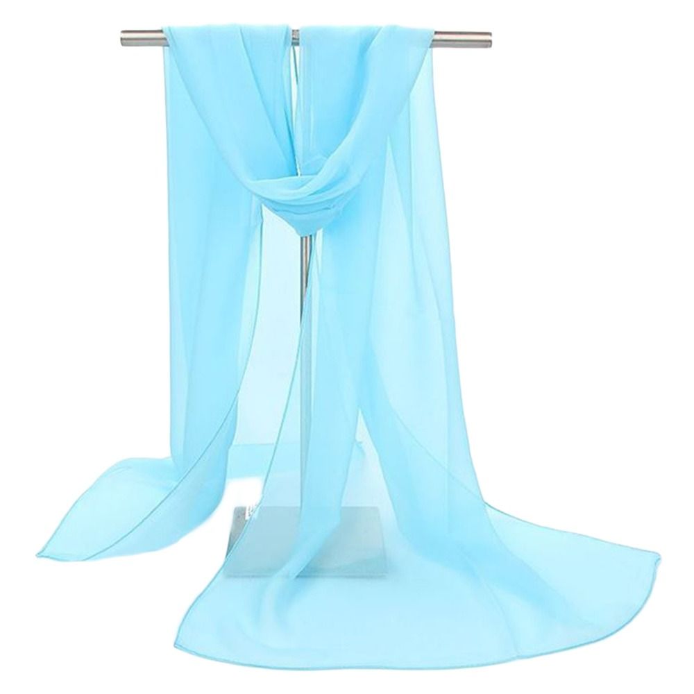 Summer Sun Protection Scarf Soft Solid Color Shawls Anti-sunburn Long ...