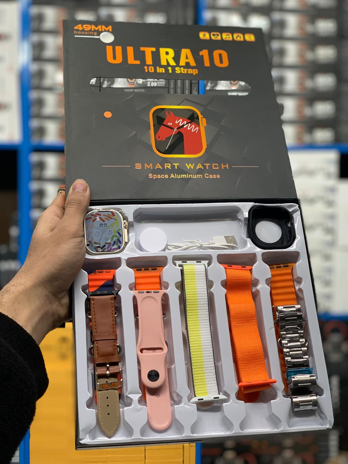 S100 Ultra 7 straps , Ws X9 Ultra , Ultra 10 with 10 straps,Pro 9 watch with 7 straps | Daraz.pk