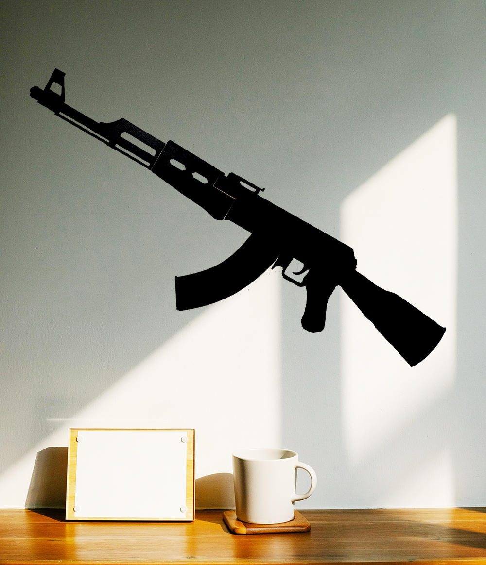 AK-47 MDF Wooden Dummy Wall Decoration, Wooden Wall Decore. Wall ...