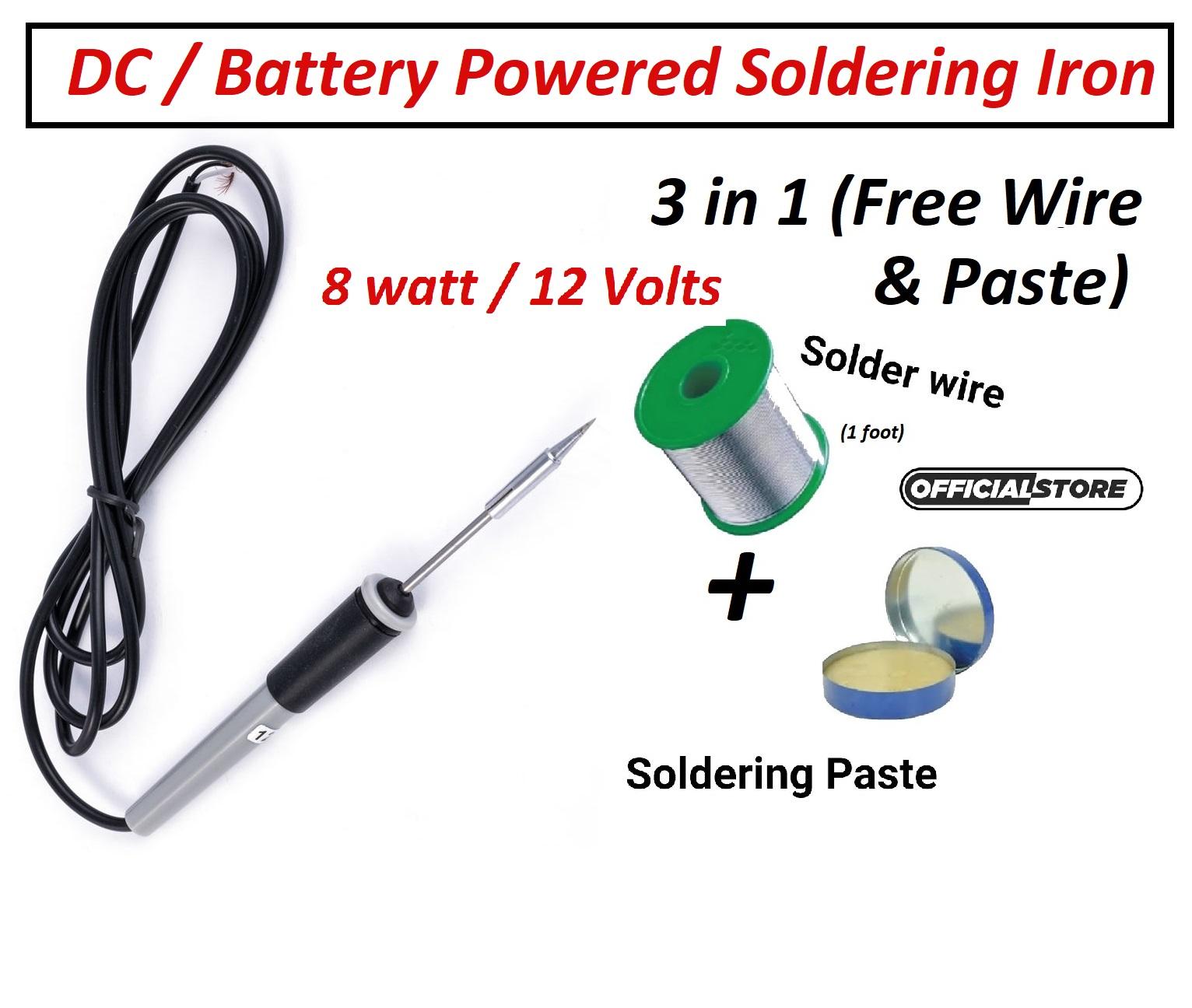 DC Battery Powered 12 Volts 3 In 1 Soldering Iron Kavia Soldering Wire ...