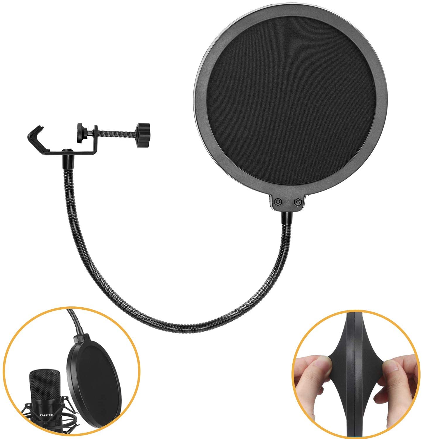 Pop Filter For Any Microphone Dual Layered Wind Pop Screen With ...