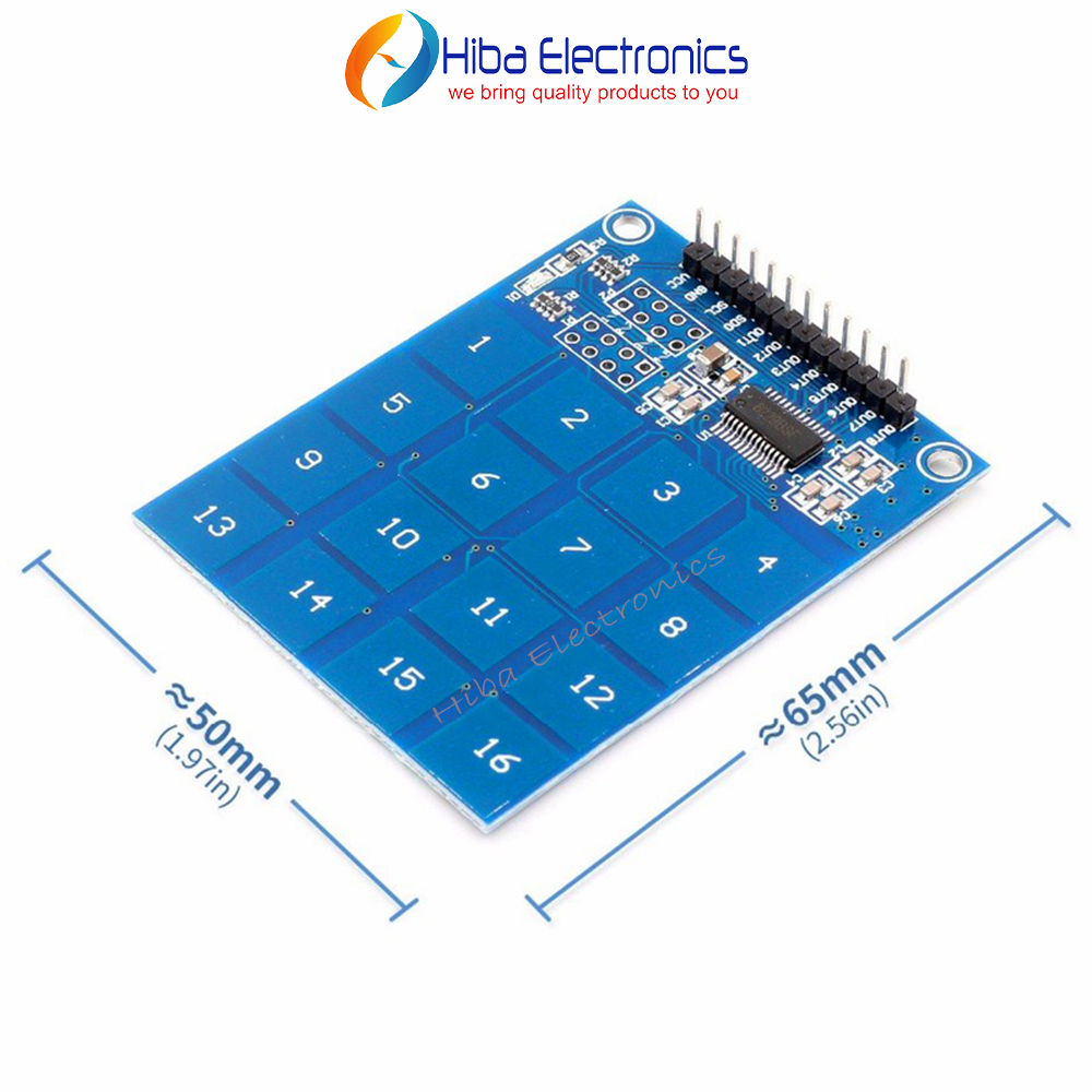 TTP229 16 Key Capacitive Touch Switch 16 Way/Channel 4x4 keypad Digital Touch Sensor Module ...