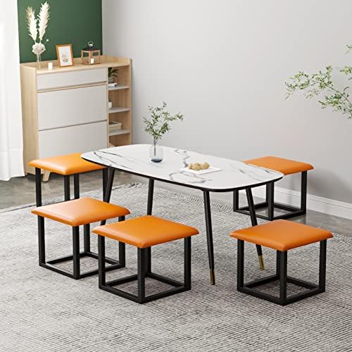 5-In-1 Cube Stool Removable Space-Saving Footrest Sofa Stool Coffee ...