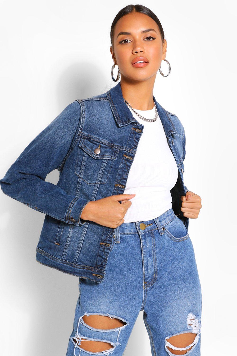 Solid Packable Light Denim Jacket Stretch | Daraz.pk