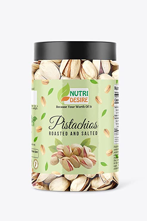 Nutri Desire Roasted & Salted Pistachio with Shell 100gms | Fresh and Natural | Healthy Snack ...