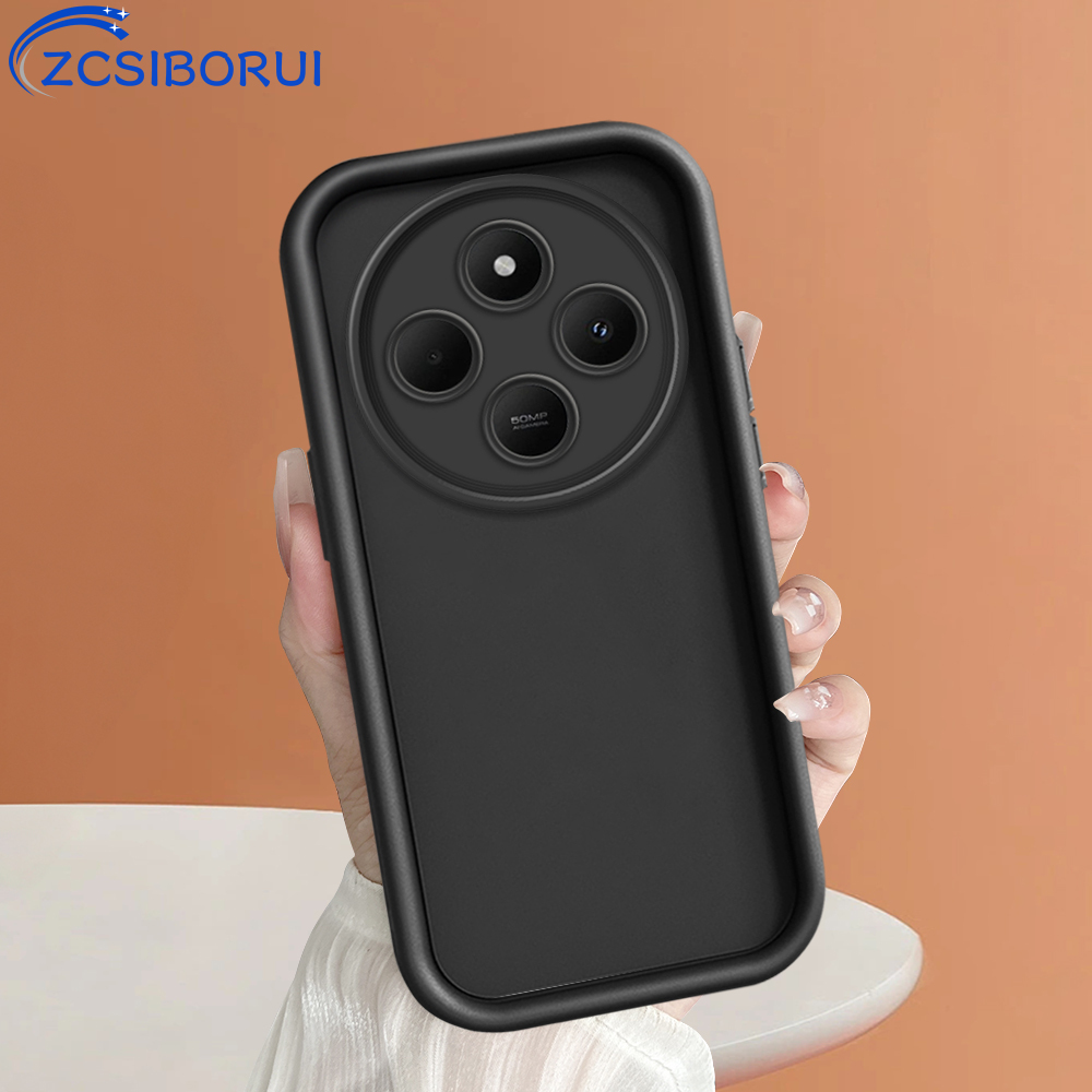 ZCSIBORUI for Redmi 14C Back Cover Luxury Soft Camera Protection Rubber ...