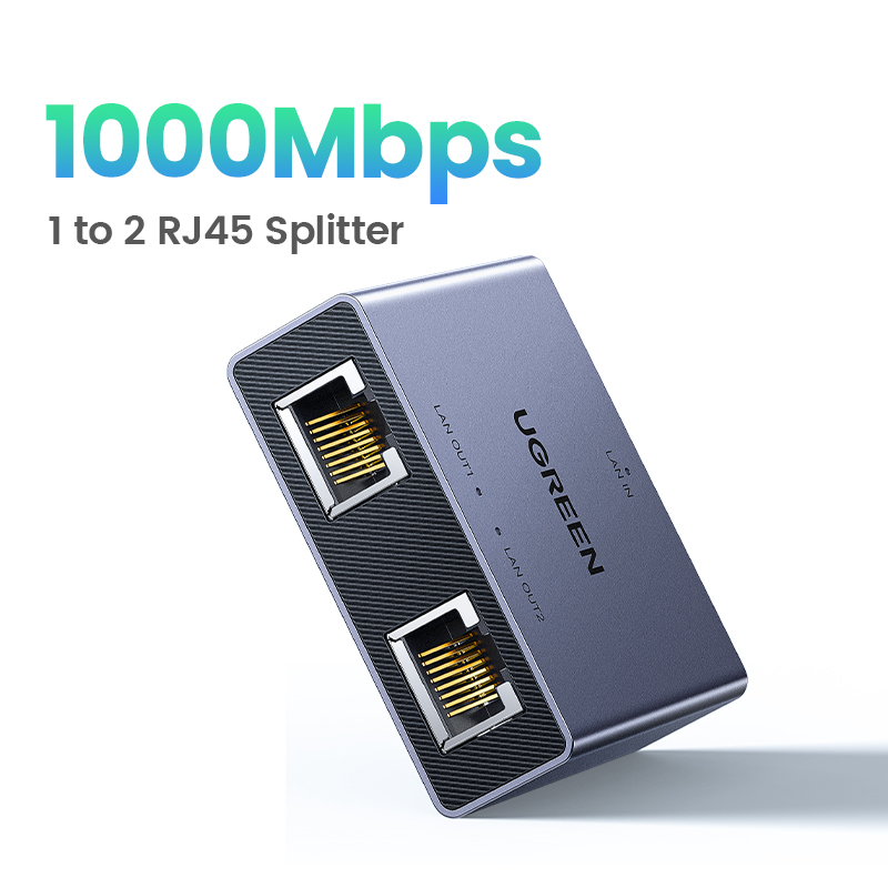 【New in】UGREEN 1000Mbps RJ45 Splitter 1 to 2 Ethernet Adapter Lan ...