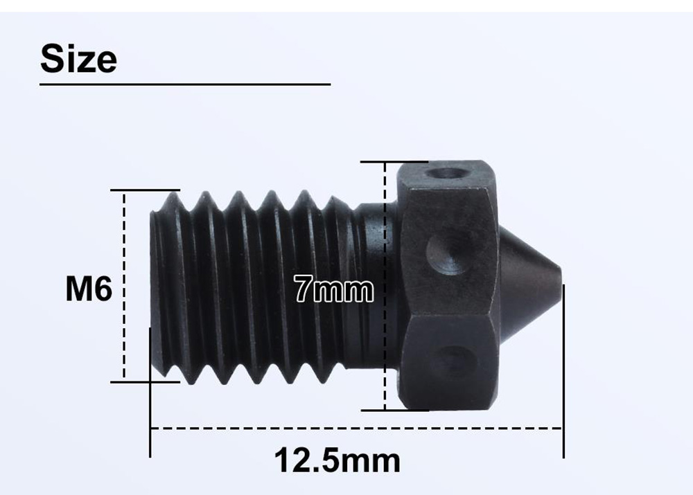 Triangle Lab e3d V6 0,6 mm buse en acier trempé pour V6 extrémité ...