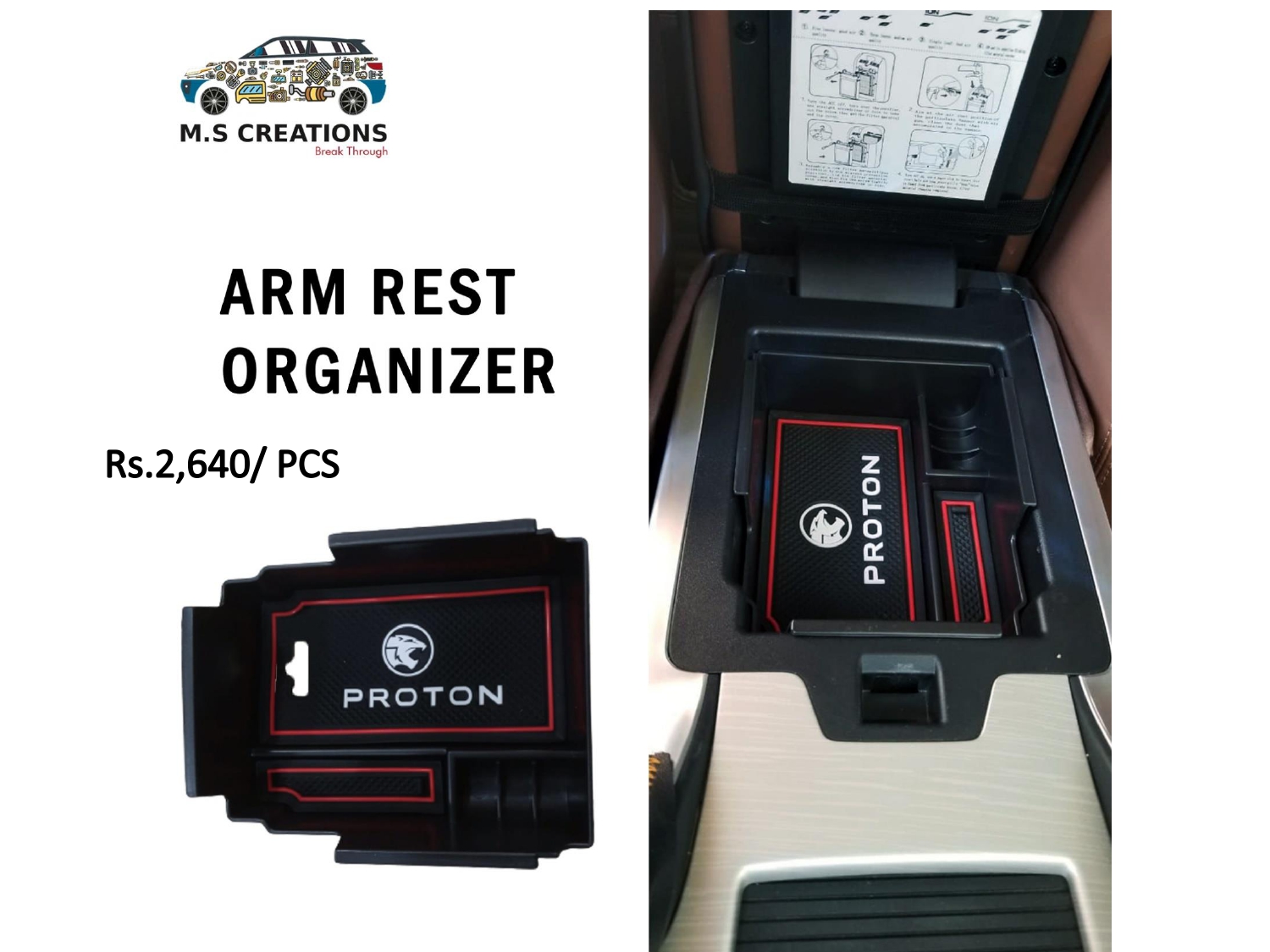 proton x70 arm rest organiser box Center Console Armrest Storage Box ...