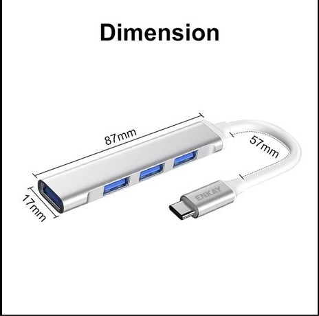 4in 1 HUB USB to USB And Type To 4 USB ports Multifunctional Hub With ...