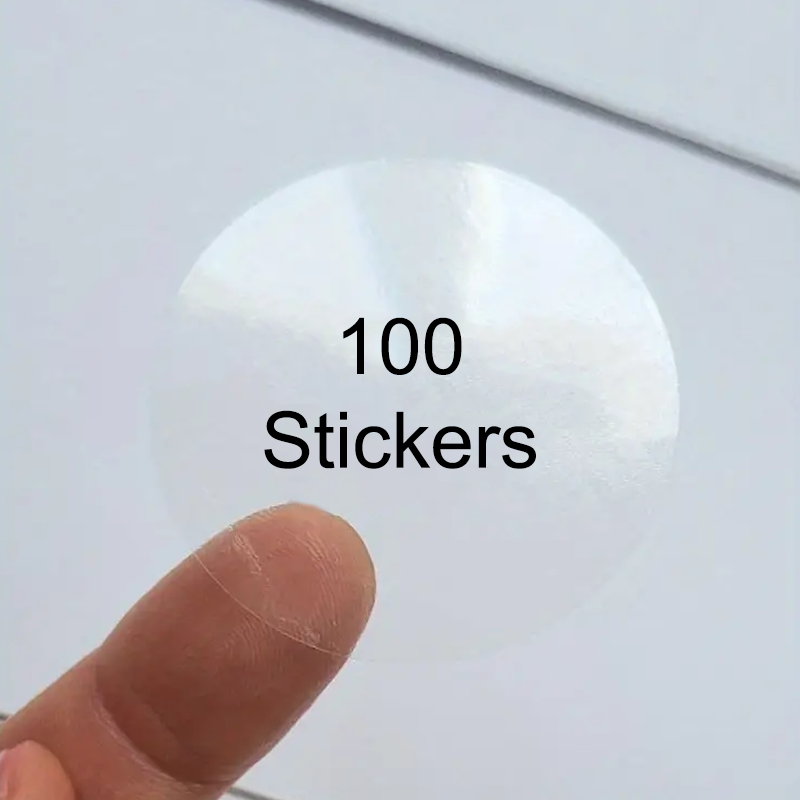 Custom 96pcs 1.5 inch Transparent Logo Stickers - Personalized Business ...