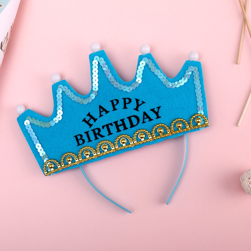 Crown For Happy Birthday HBD LED-Cap Headband Party LED Light Hat, Led ...