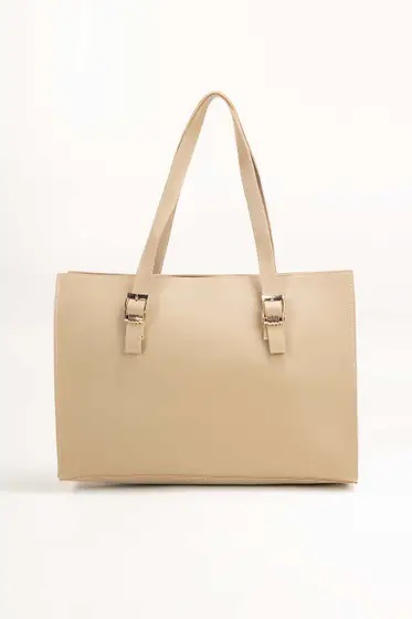 Elegant Beige Leather Tote Bag | Daraz.pk