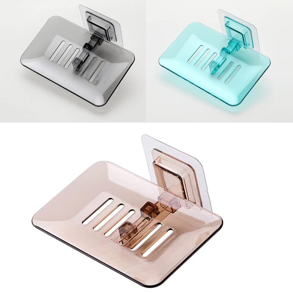 Wall Sticking Acrylic Soap Dish Plate Tray Holder | Daraz.pk