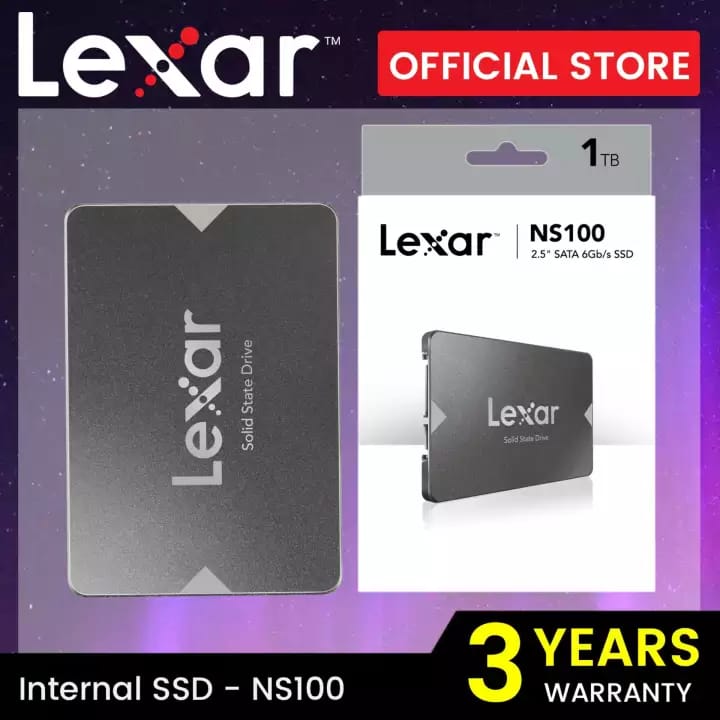 Lexar® 1TB NS100 SSD Solid State Drive 2.5” SATA III (6Gb/s) Internal ...