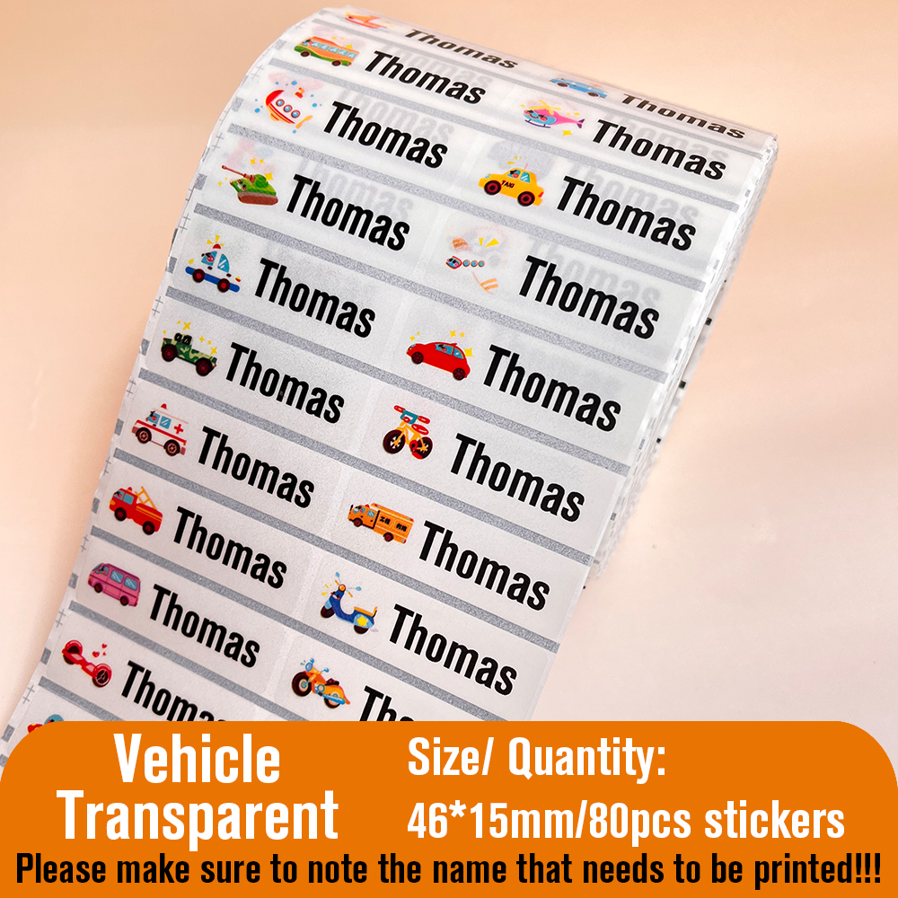 Custom Children Name Tag Stickers Waterproof Personalized Stationery ...