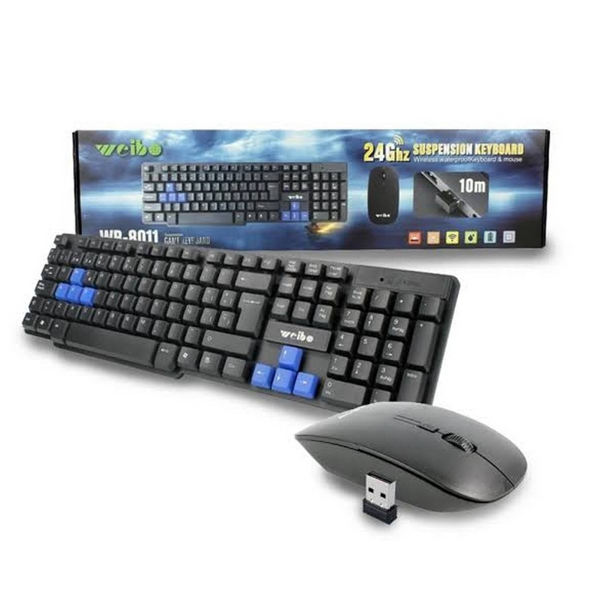 Wireless Keyboard And Mouse Connect With All Pc And Laptops ,WB -8011 ...