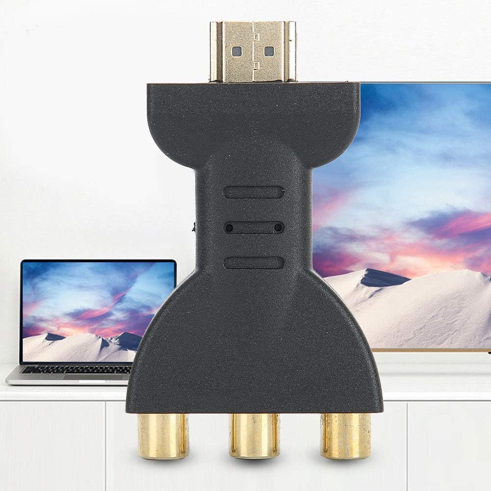 HDMI To 3 RCA Video Audio Converter HDMI To AV Video Adapter Gold-plated Converter For Signal ...