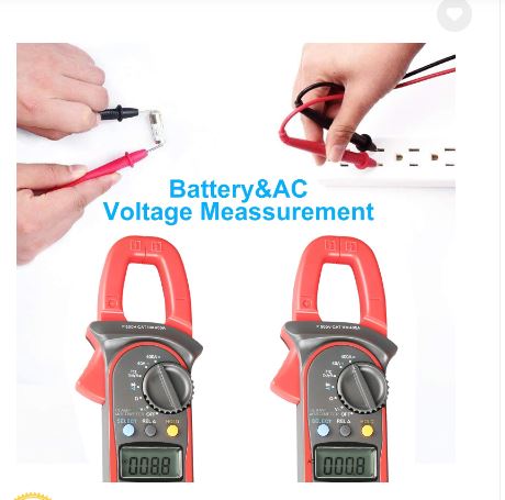 AC DC Volt Amp Meter Tester UNI-T UT203 Handheld Clamp Multimeter ...