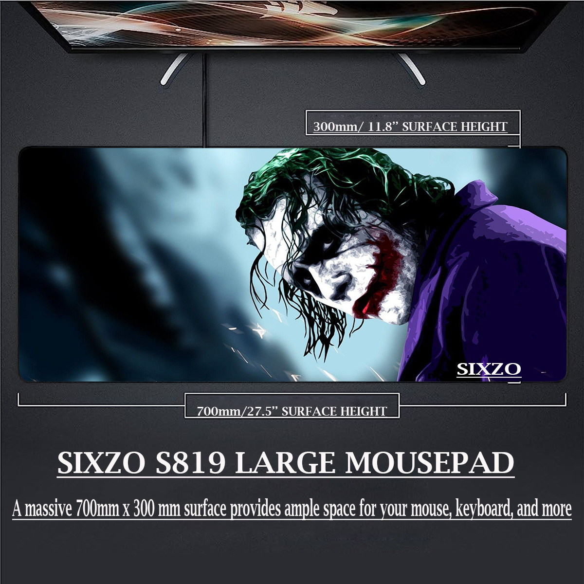 SIXZO S819 Gaming Mouse Pad Large 700*300mm with 3mm thickness for ...
