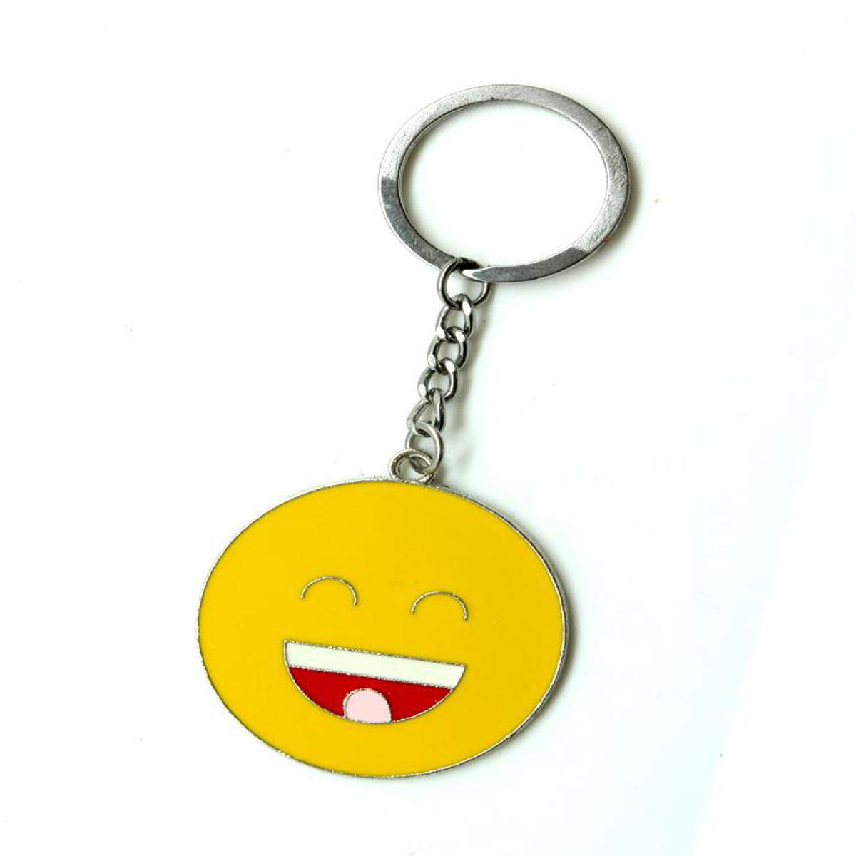 Metal Emoji Face keychain - Yellow | Daraz.pk