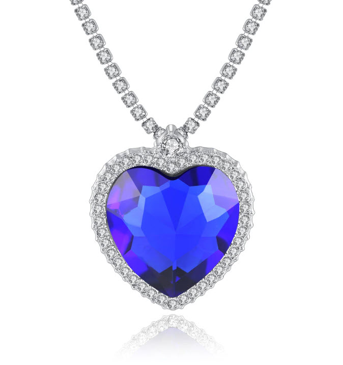 Titanic Pendant Heart Of The Sea Ocean Eternal Love Luxury Blue Crystal ...
