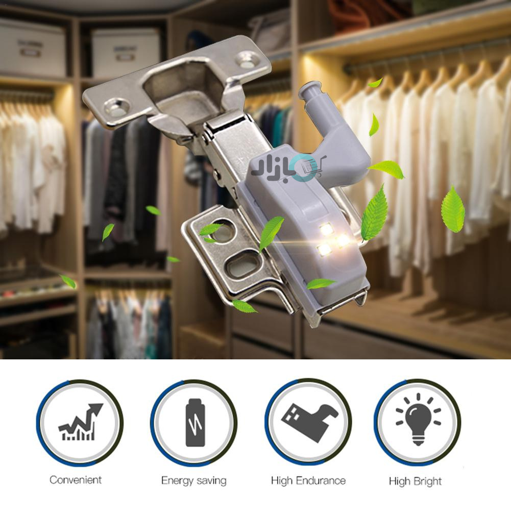 LED Cabinet Hinge Light with Battery, Wardrobe or Cabinet Light Hinge ...